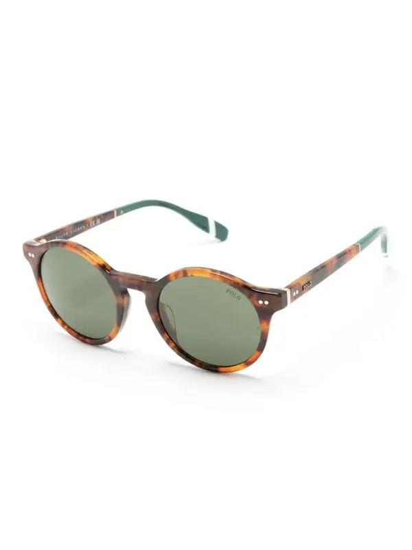 POLO RALPH LAUREN EYEWEAR Tortoiseshell Round Frame Sunglasses