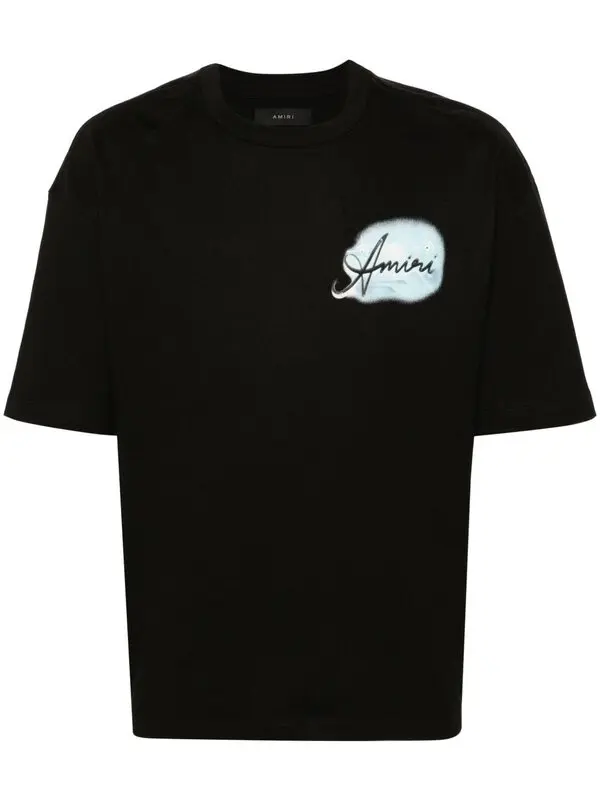 Amiri Paradise Airbrush Cotton T-shirt - Black