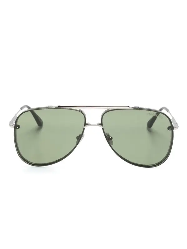 TOM FORD Leon Pilot-frame Sunglasses - Silver