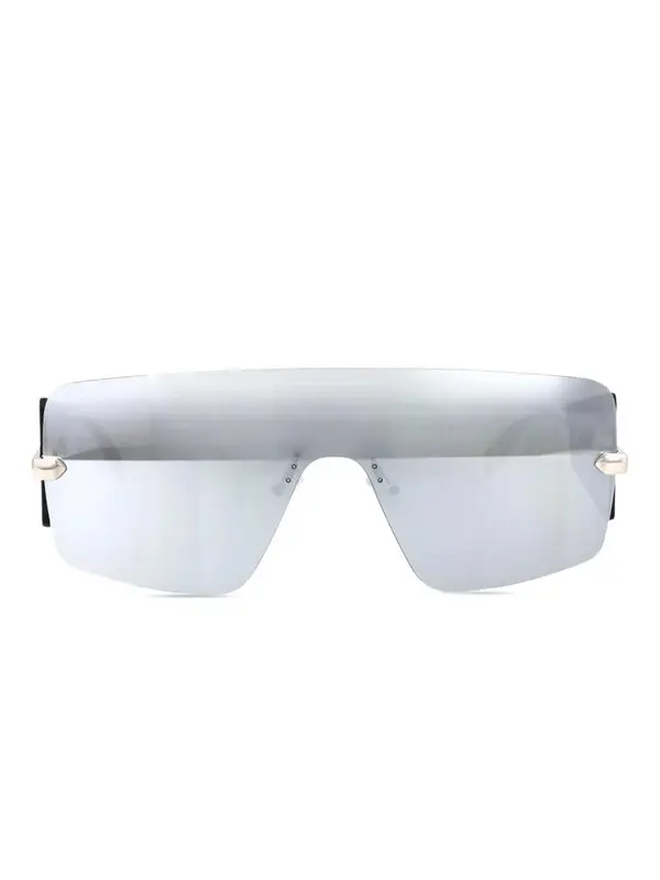 Alexander McQueen Mirrored Shield Sunglasses - Silver