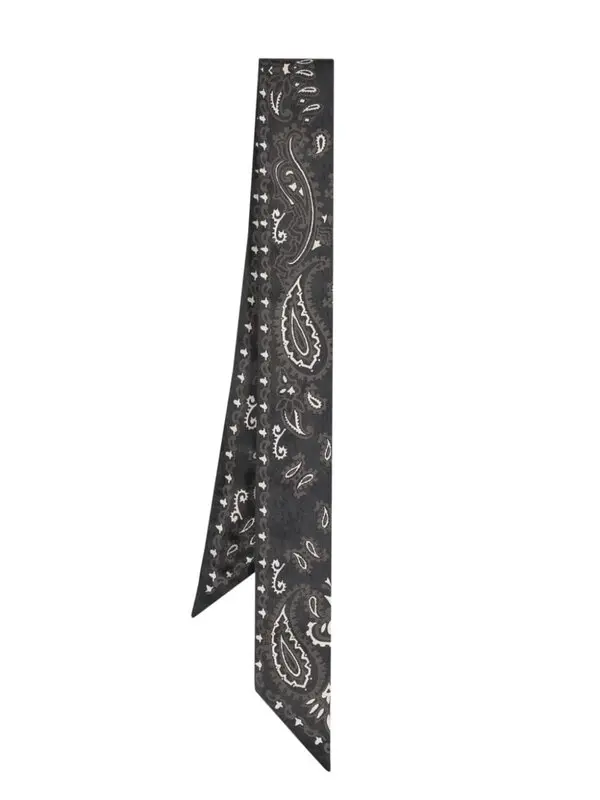 GOLDEN GOOSE Paisley-print Silk Scarf - Black