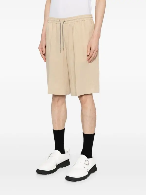 Paul Smith Drawstring-waist Linen Shorts - Brown