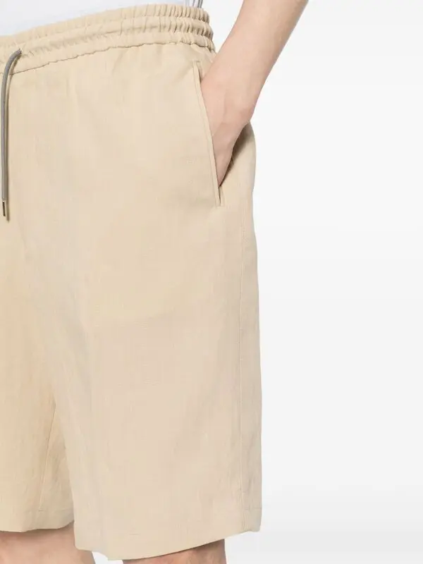 Paul Smith Drawstring-waist Linen Shorts - Brown