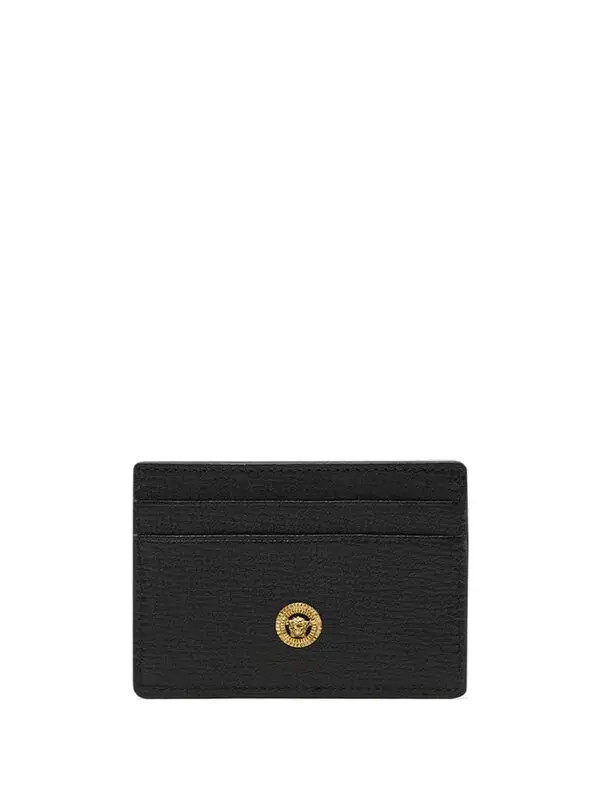 Versace Medusa Biggie Leather Card Holder - Black