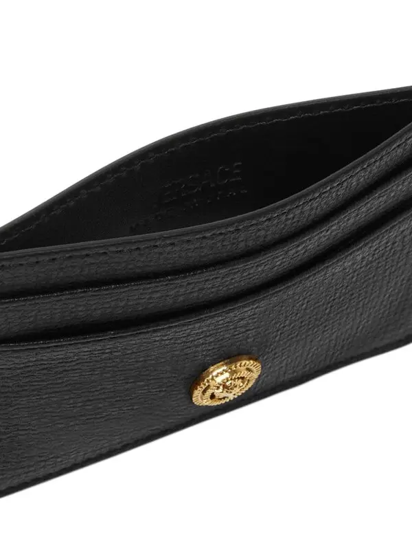 Versace Medusa Biggie Leather Card Holder - Black