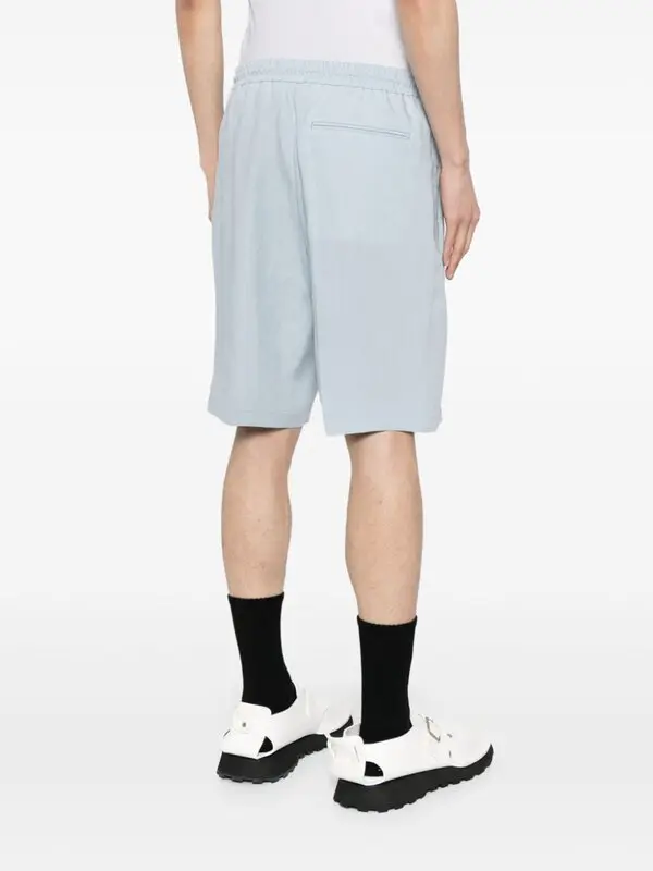 Paul Smith Drawstring-waist Linen Shorts - Blue