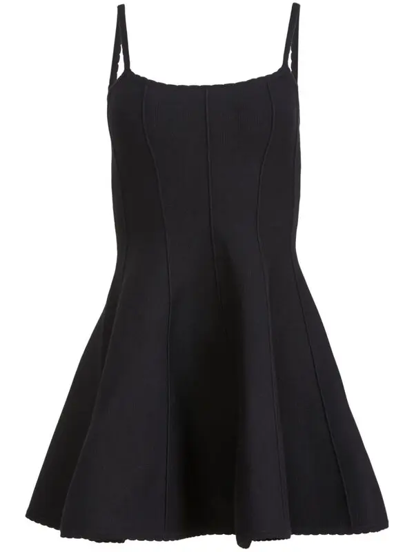 FLEUR DU MAL Flared Corset Dress - Black