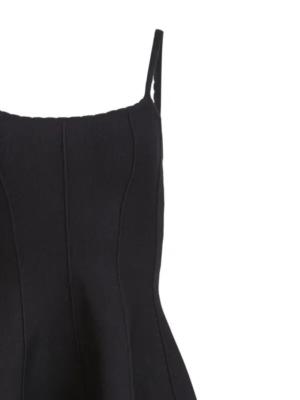 FLEUR DU MAL Flared Corset Dress - Black