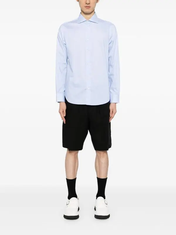 Paul Smith Drawstring Waist Linen Shorts - Black
