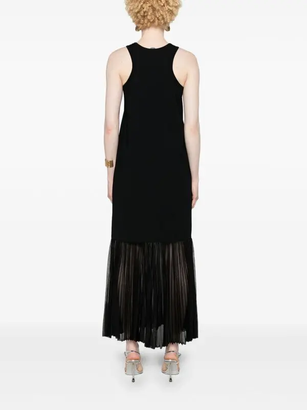 JIL SANDER Plissé-detailed Knitted Maxi Dress