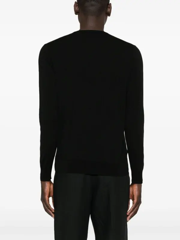 BALLANTYNE Fine-knit Cotton Sweater - Black