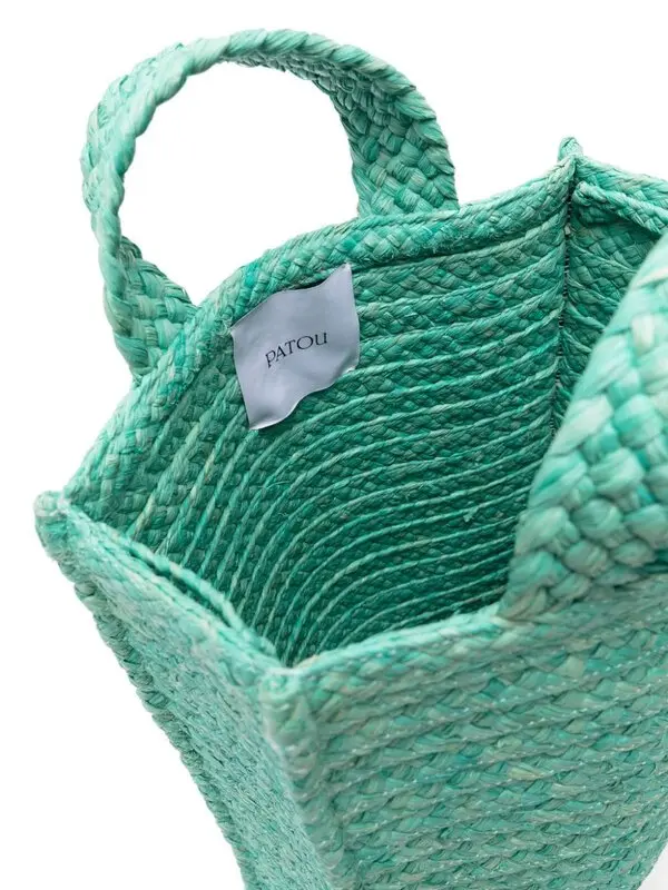 Patou Jp-patch Raffia Tote Bag