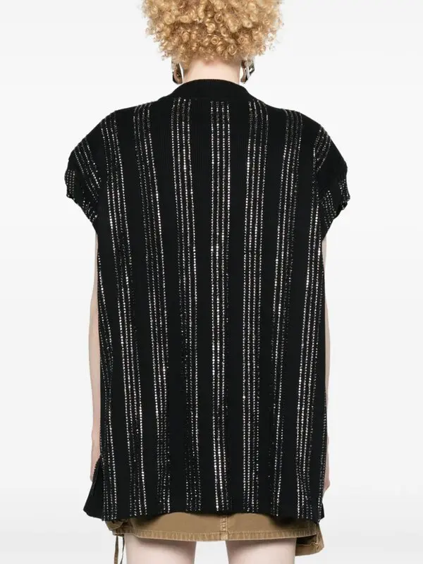 Attico Laurie Crystal-embellished T-shirt