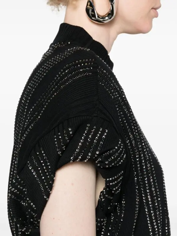 Attico Laurie Crystal-embellished T-shirt