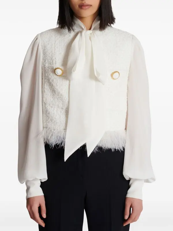 Balmain Panelled Tweed Jacket