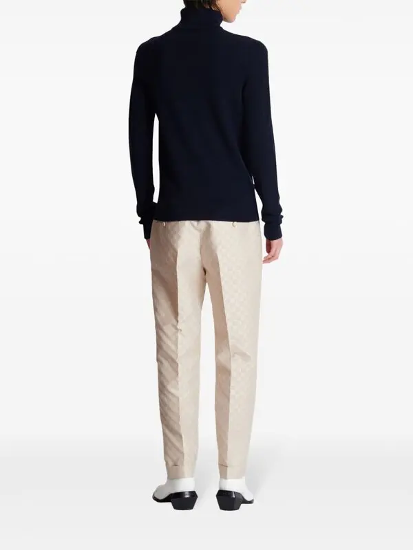 Balmain Logo-tag Merino-wool Jumper - Blue