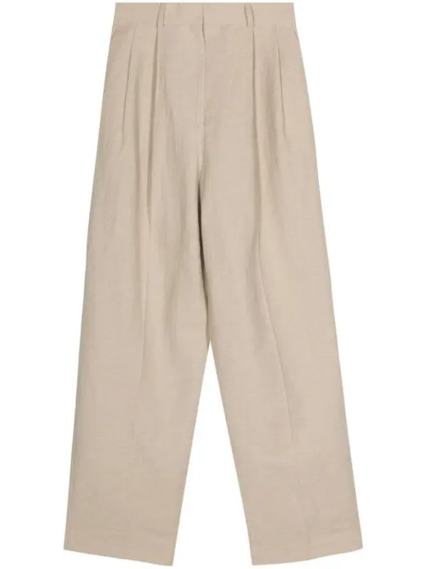 TOTEME Pleat-detail Tapered Trousers - Neutrals