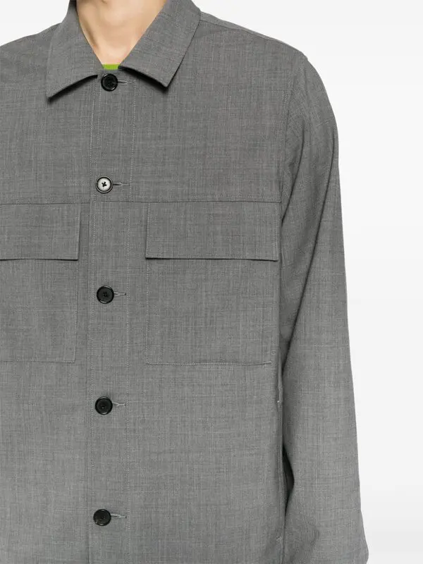 Paul Smith Long-sleeves Wool Shirt