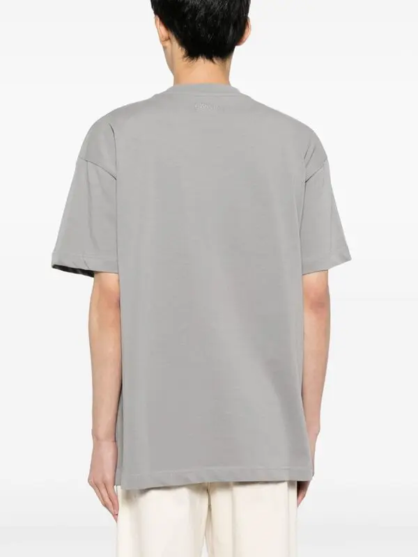 FLANEUR Logo-print Cotton T-shirt - Grey