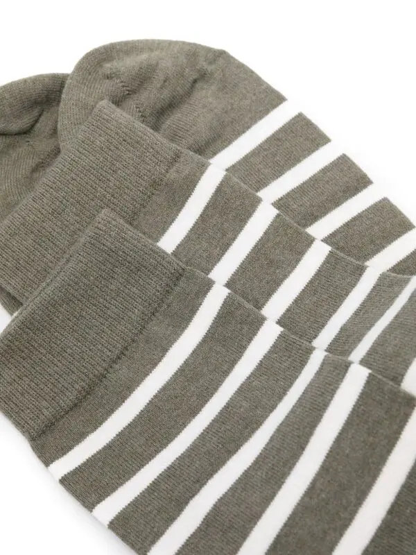 Sunspel Striped Ankle Socks