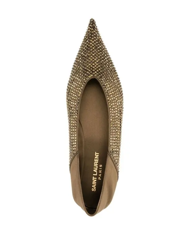 Saint Laurent Nour Slippers - Green