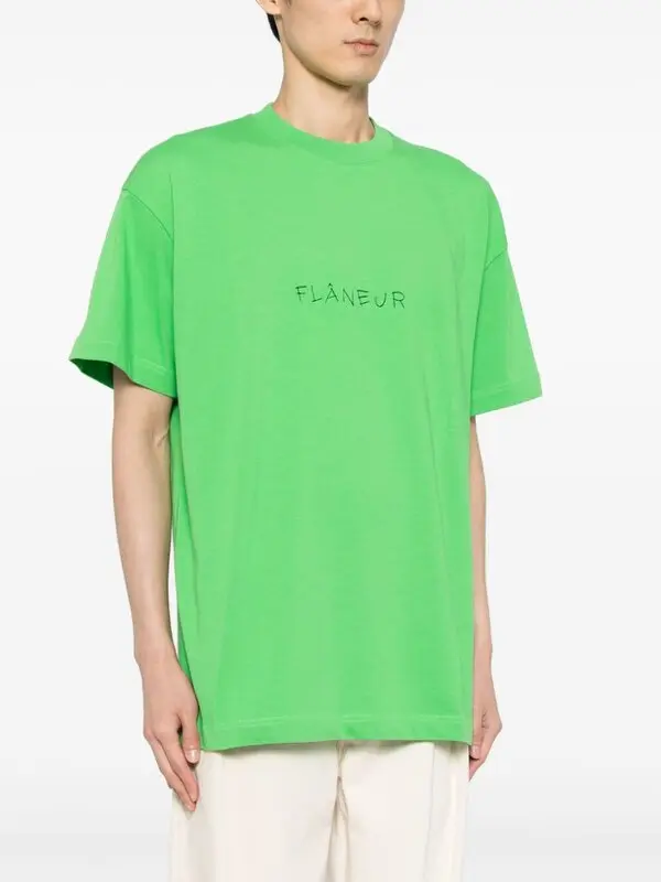FLANEUR Logo-handwritten Cotton T-shirt