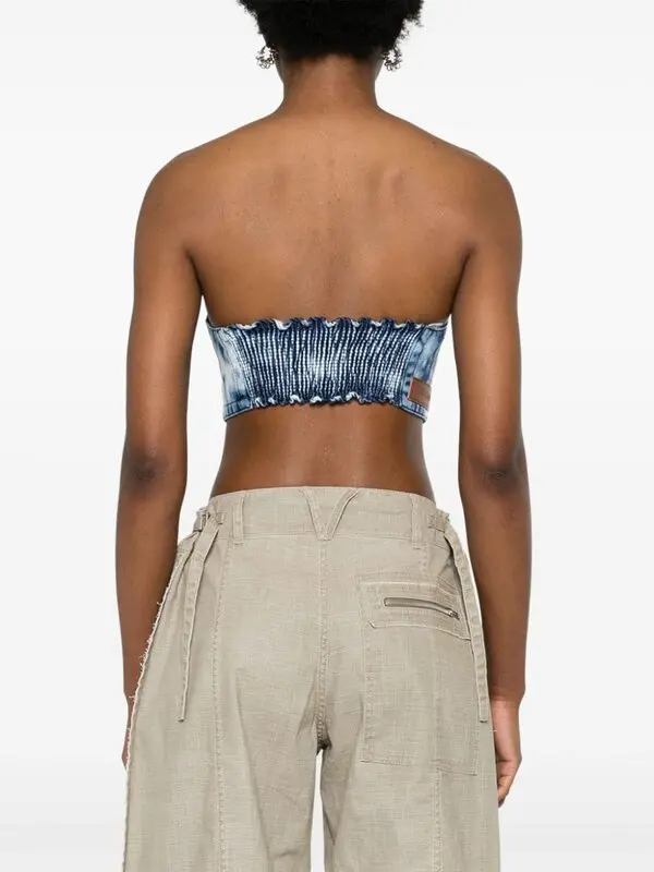 Palm Angels Washed Denim Corset