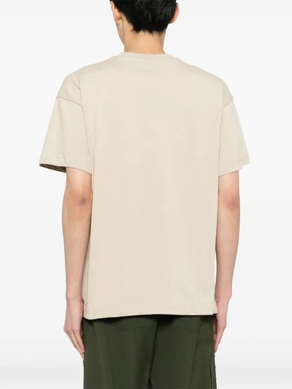 FLANEUR Signature Watercolor Cotton T-shirt - Neutrals
