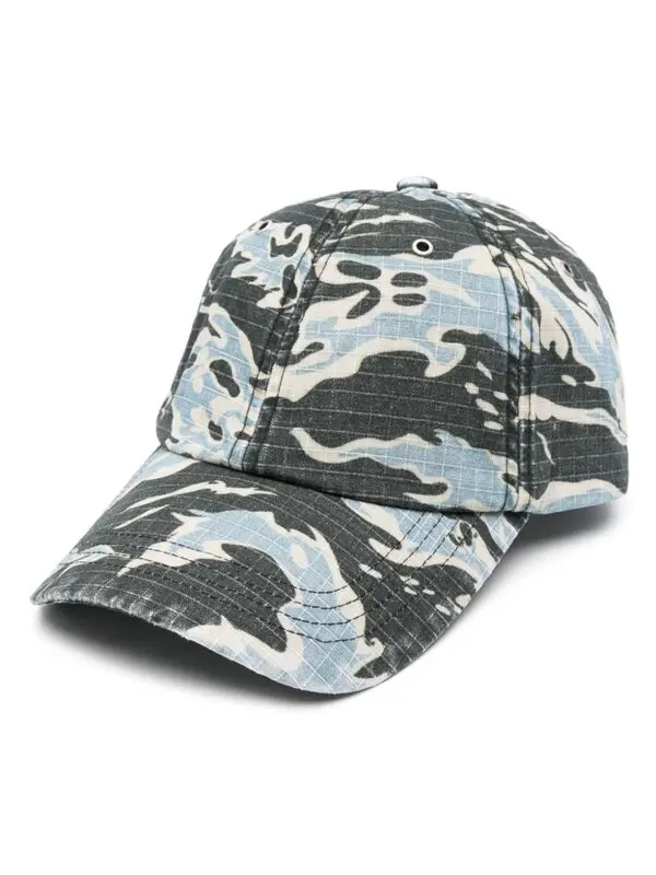 ACNE Studios Womens Abstract Printed Baseball Cap Hat One Size RETAIL $330+ Acne Studios - Printed Cap in Multi – gravitypope main image 3