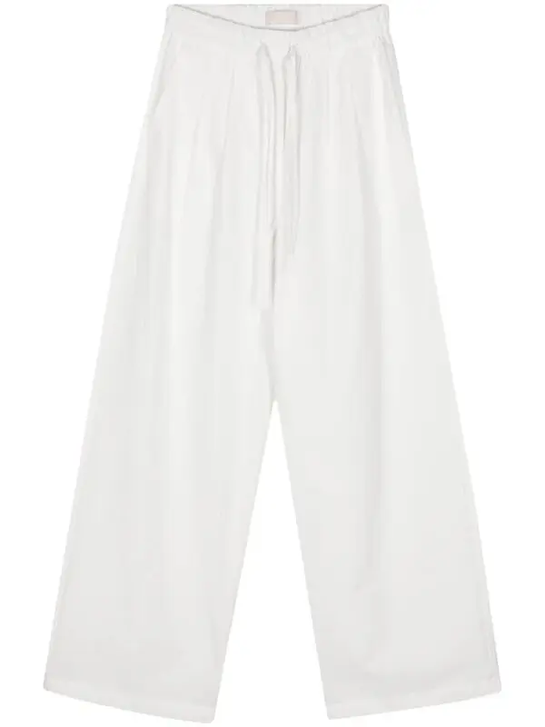 AMOMENTO Pleat-detail Straight-leg Trousers