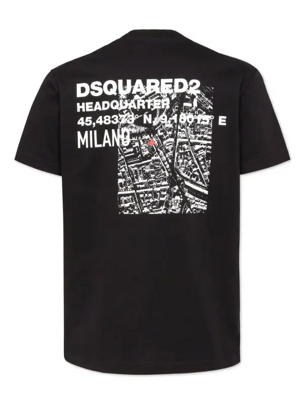 Dsquared2 Map-print Cotton T-shirt