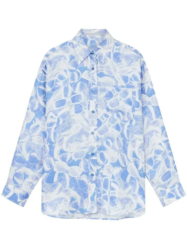 Stella McCartney Graphic Print Silk Shirt