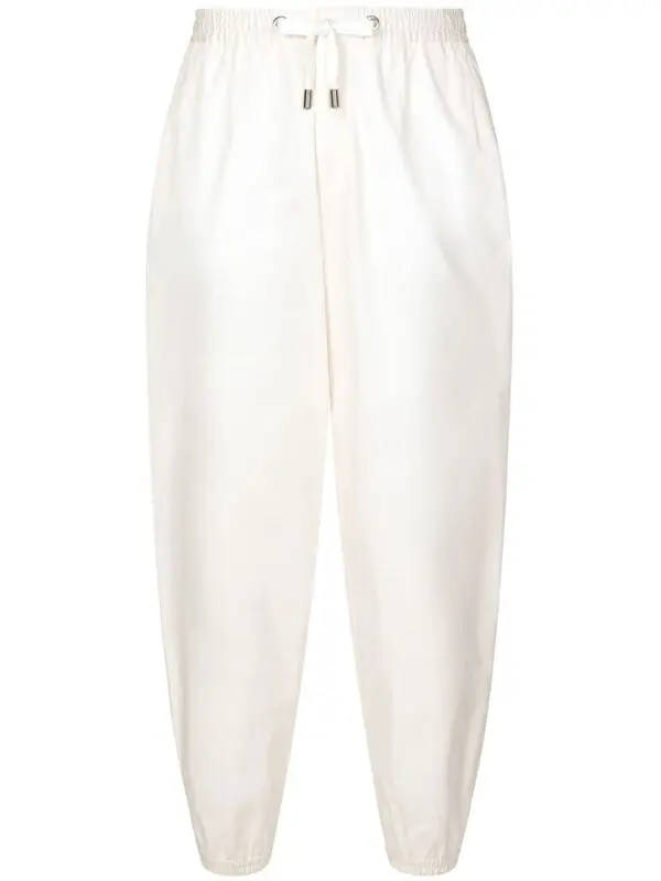 Dolce & Gabbana Drawstring-waist Cotton Track Pants - White