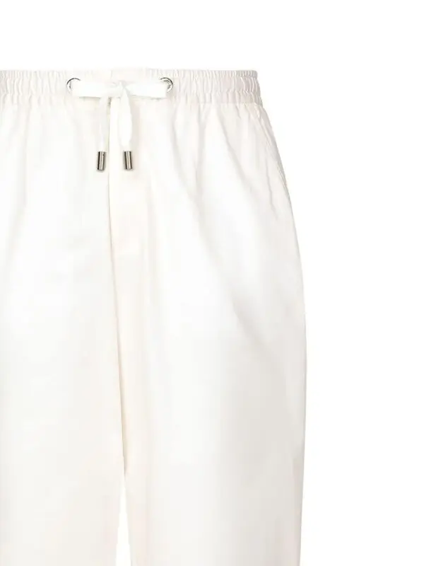 Dolce & Gabbana Drawstring-waist Cotton Track Pants - White