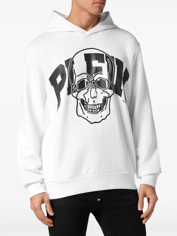 Philipp Plein Skull Logo-print Hoodie - White