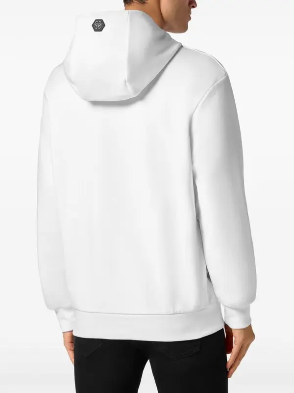 Philipp Plein Skull Logo-print Hoodie - White