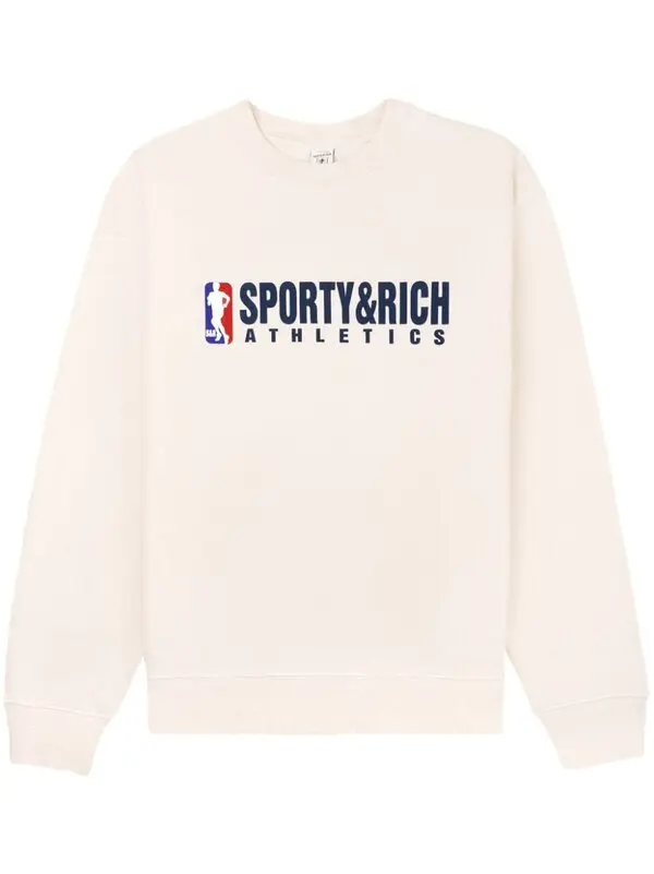 SPORTY & RICH Team Crew-neck Cotton Sweatshirt