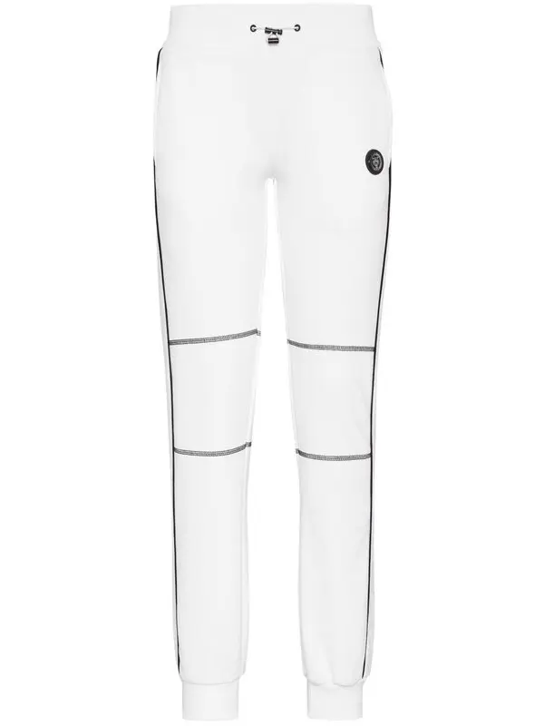PLEIN SPORT Logo-appliqué Track Pants - White