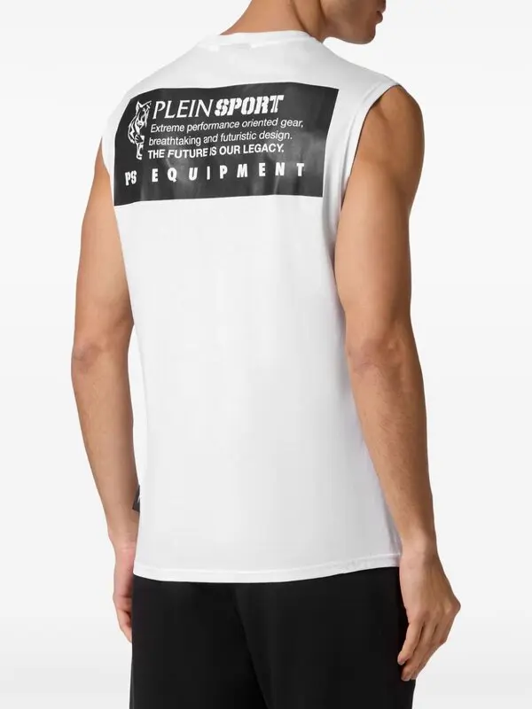 PLEIN SPORT Logo Print Sleeveless T-shirt