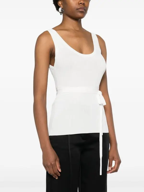 P.a.r.o.s.h Ribbed Tank Top With Tie Waist