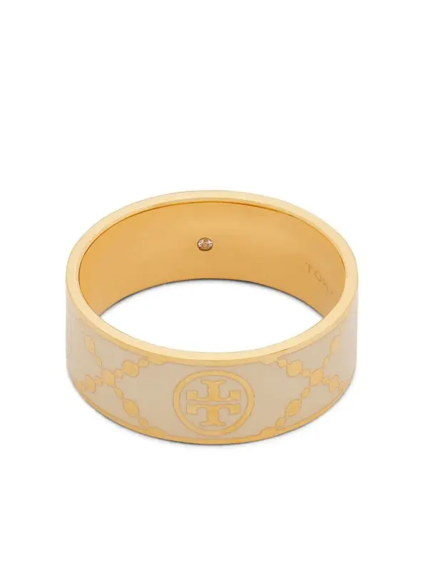 Tory Burch Double T Enamel Ring - Gold