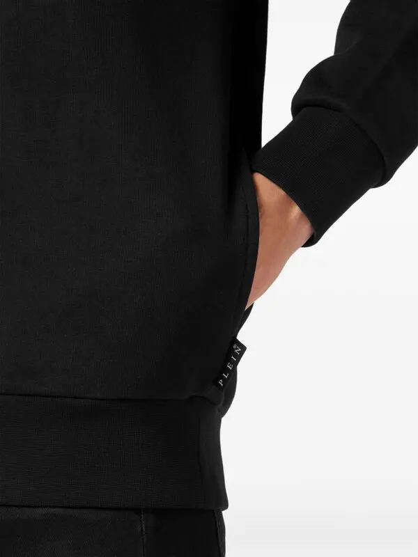Philipp Plein Embellished Logo-print Hoodie - Black