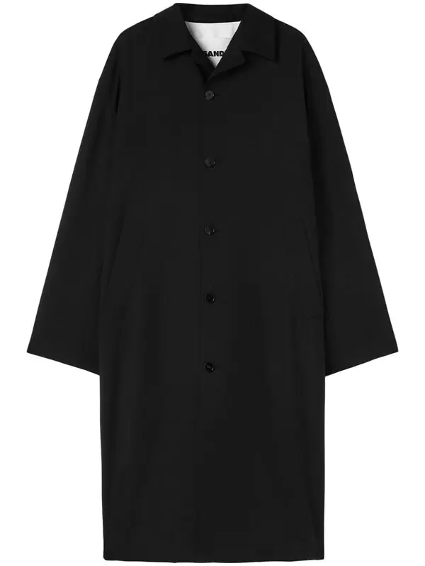 JIL SANDER Buttoned Wool Overcoat