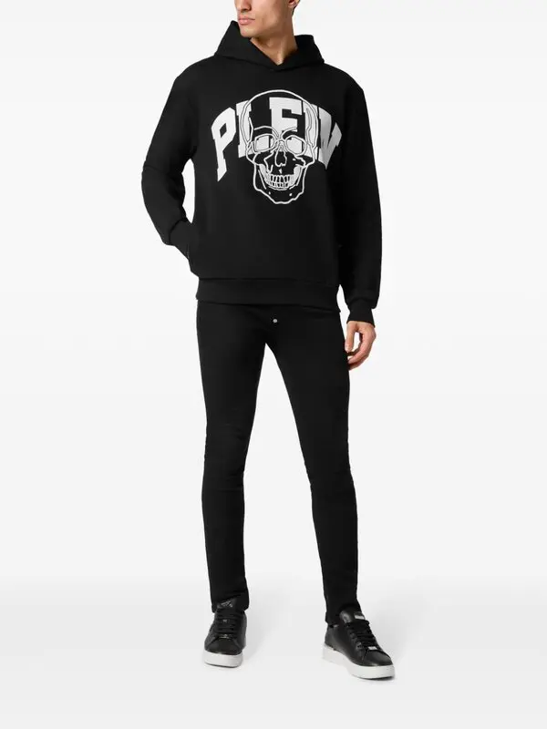 Philipp Plein Skull Logo-print Hoodie - Black