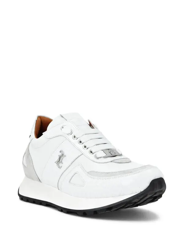 BILLIONAIRE Leather Running Sneakers - White