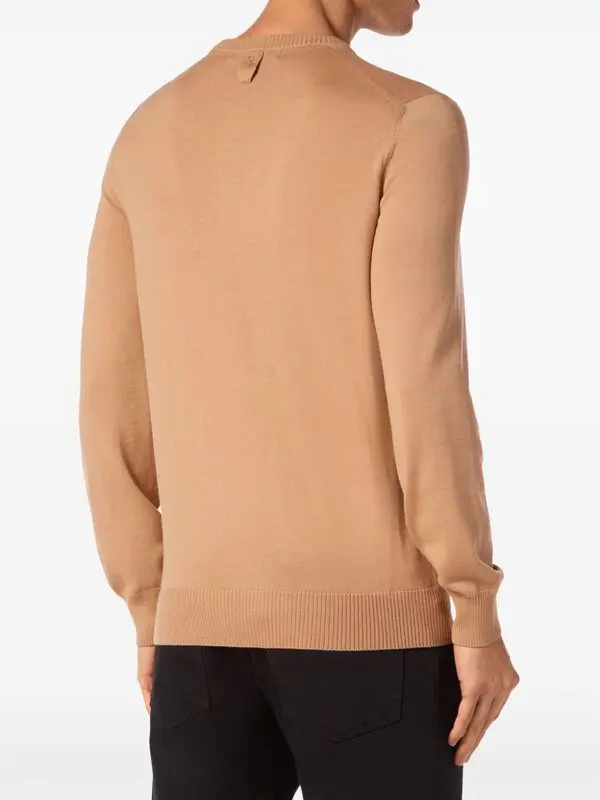 BILLIONAIRE Logo-embroidered Wool Jumper - Neutrals