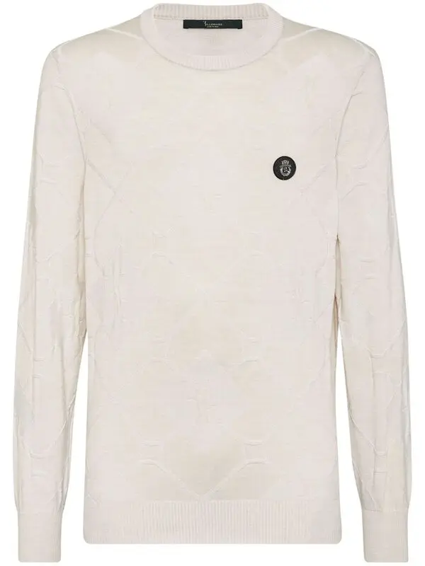 BILLIONAIRE Intarsia-knit Jumper - White