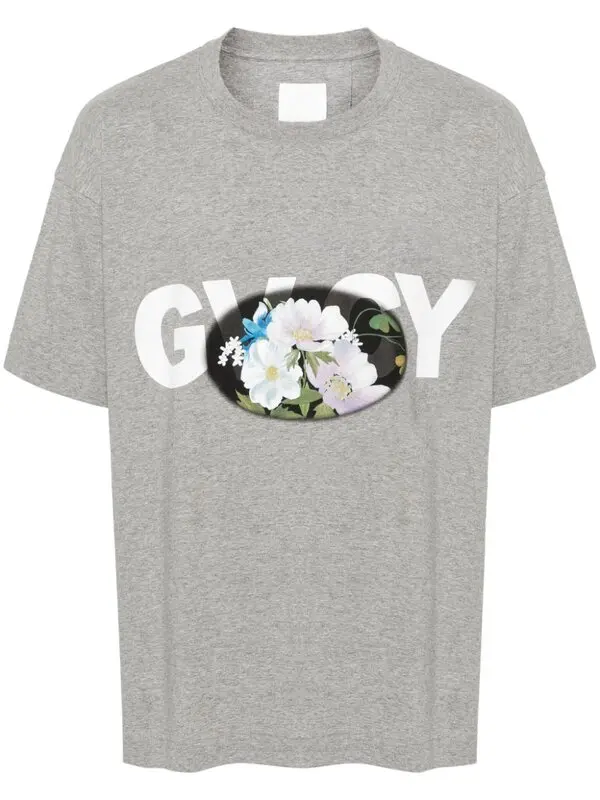 Givenchy Mélange Cotton T-shirt - Grey
