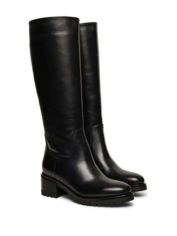 Santoni Knee-length Leather Boots