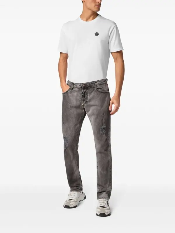 Philipp Plein Low-rise Straight-leg Jeans - Grey
